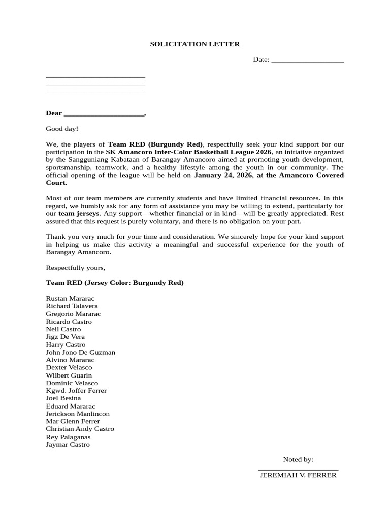 Support Youth Basketball League 2026 | PDF | Youth | Youth Organizations