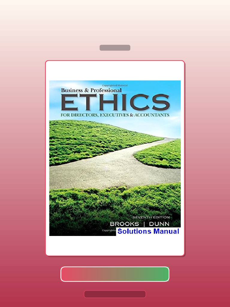 Test Bank for Business and Professional Ethics 7th Edition Brooks | PDF ...