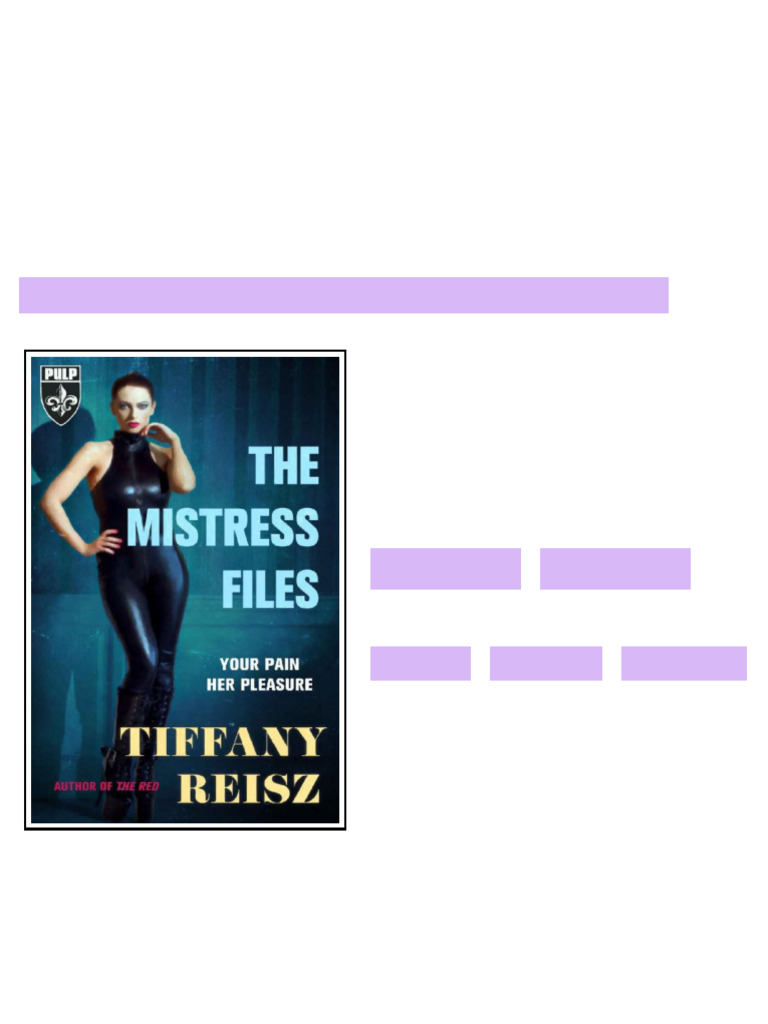 The Mistress Files The Original Sinners Pulp Library Tiffany Reisz Reisz ebook full detail pdf | PDF
