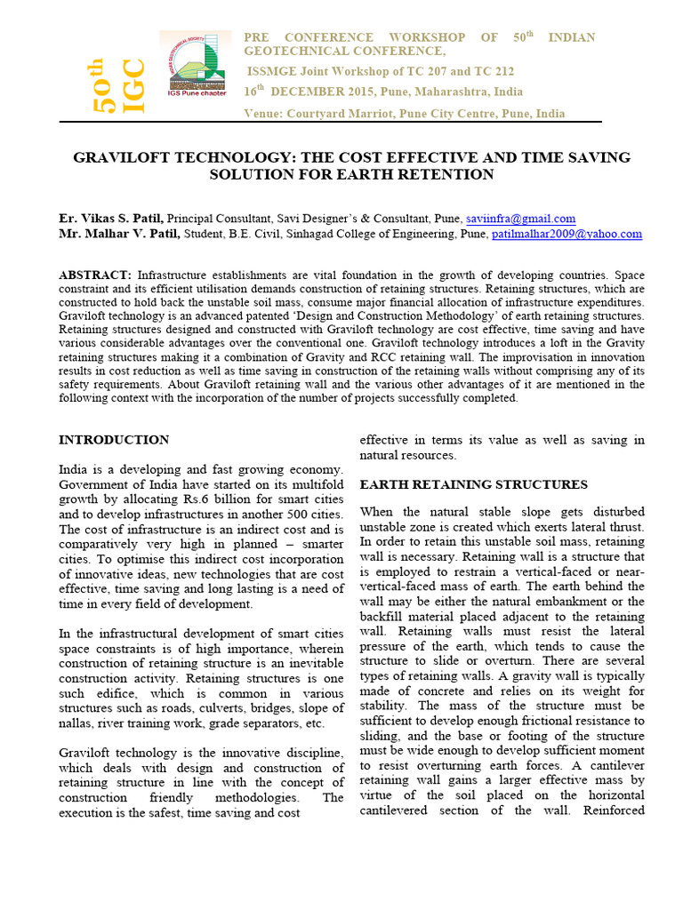 Patil ISSMGE Pune Paper | PDF | Civil Engineering | Structural Engineering