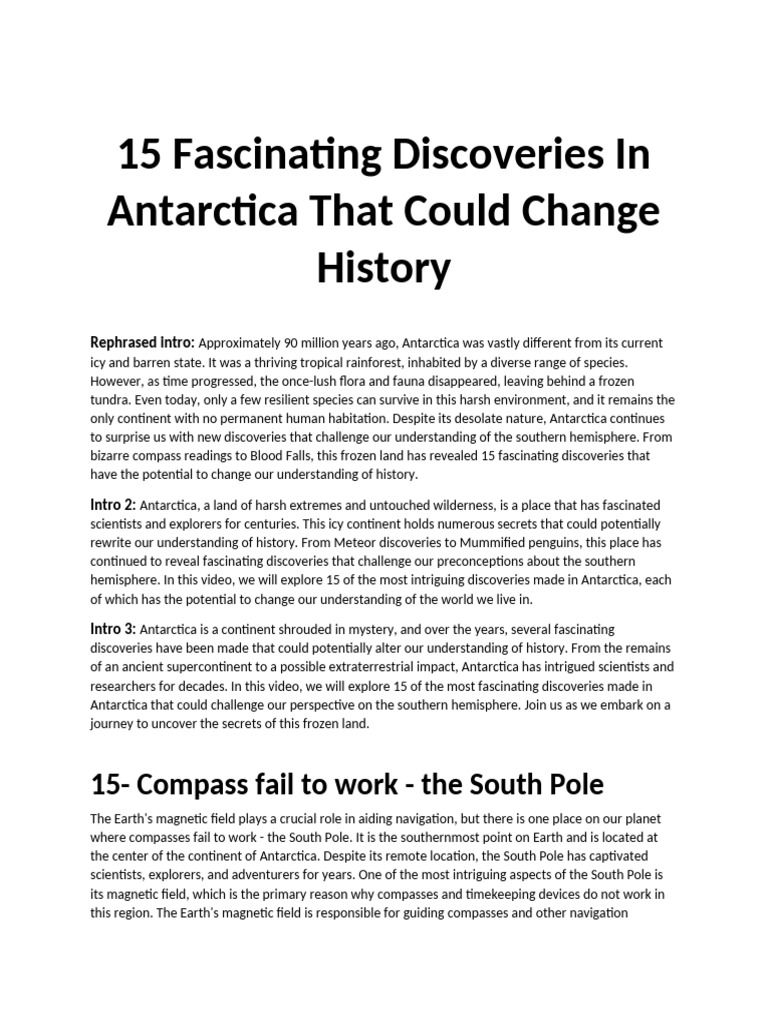 15 Fascinating Discoveries in Antarctica That Could Change History ...