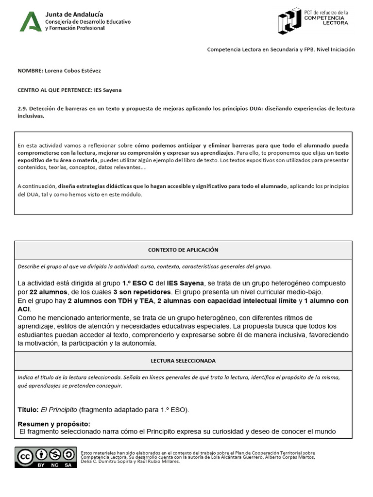 TAREA 2.9_SECUNDARIA_FPB.docx (1) | PDF | Conceptos psicologicos | Ciencia cognitiva