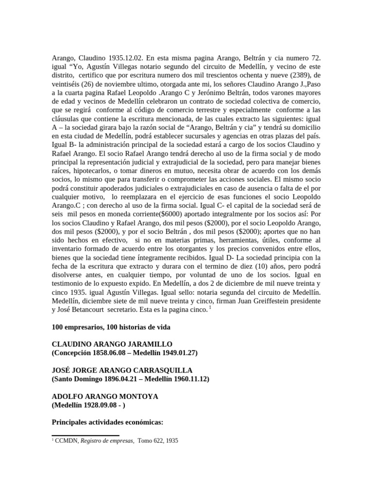 100 empresarios Arango ARGOS 2006.09 2a v | PDF | Compartir (Finanzas ...