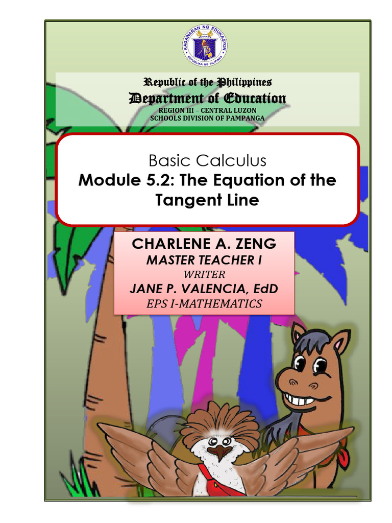 Grade 11 3rd Quarter Module 5.2 the Equation of the Tangent Line | PDF ...