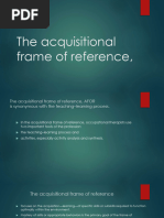 Acquisitional Frame of Reference Overview | PDF | Reinforcement | Behavior