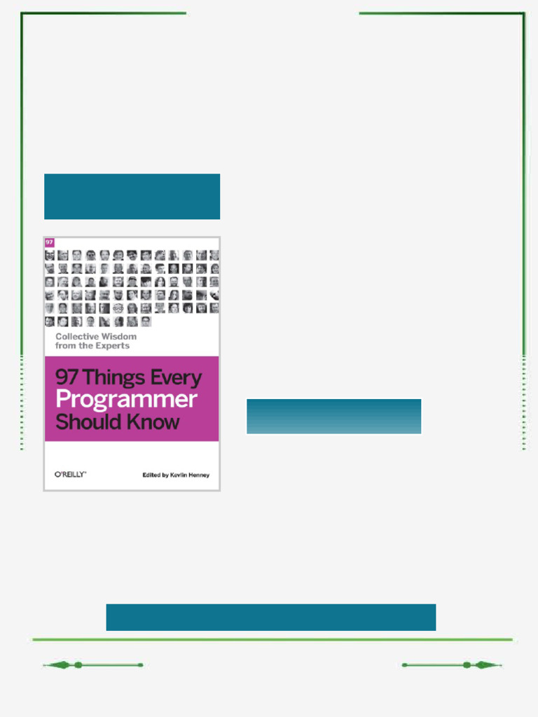 97 Things Every Programmer Should Know 1st Edition Kevlin Henney ebook ...
