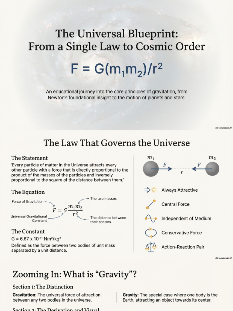 Universal Gravitation and Cosmic Order | PDF