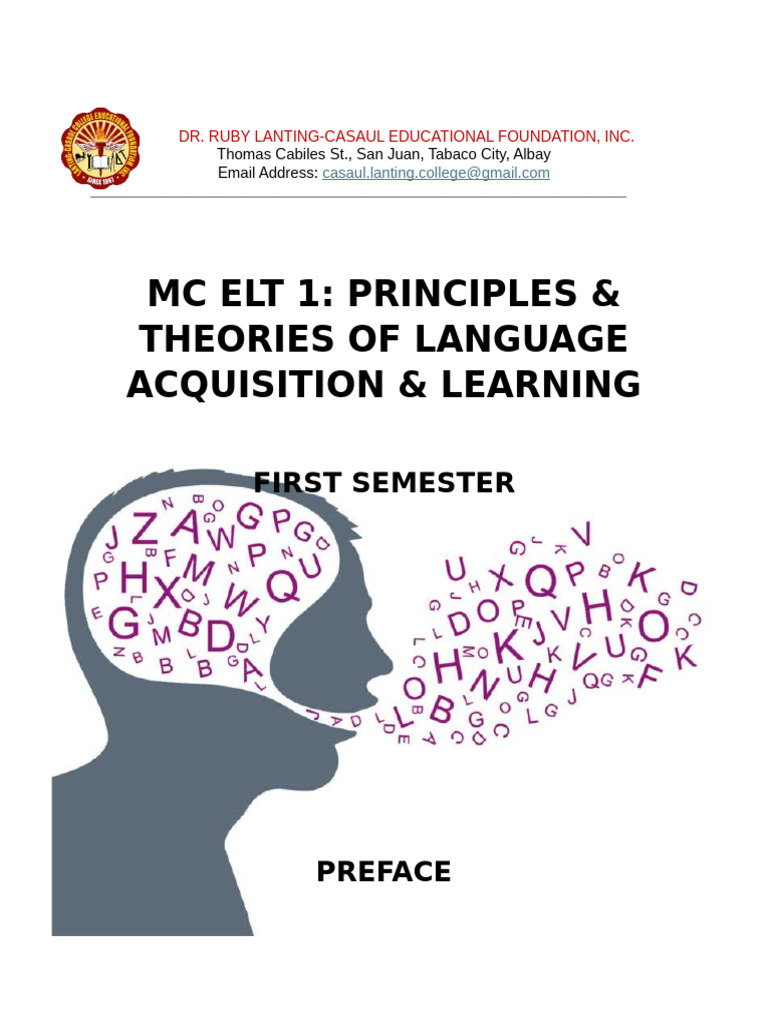 MC ELT 1- MODULE (GROUP 1) | PDF | Language Acquisition | Language Development