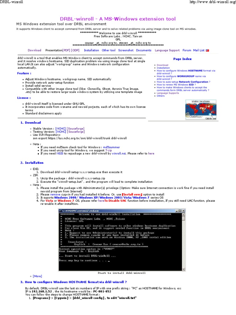 DRBL Winroll | PDF | Secure Shell | Ip Address