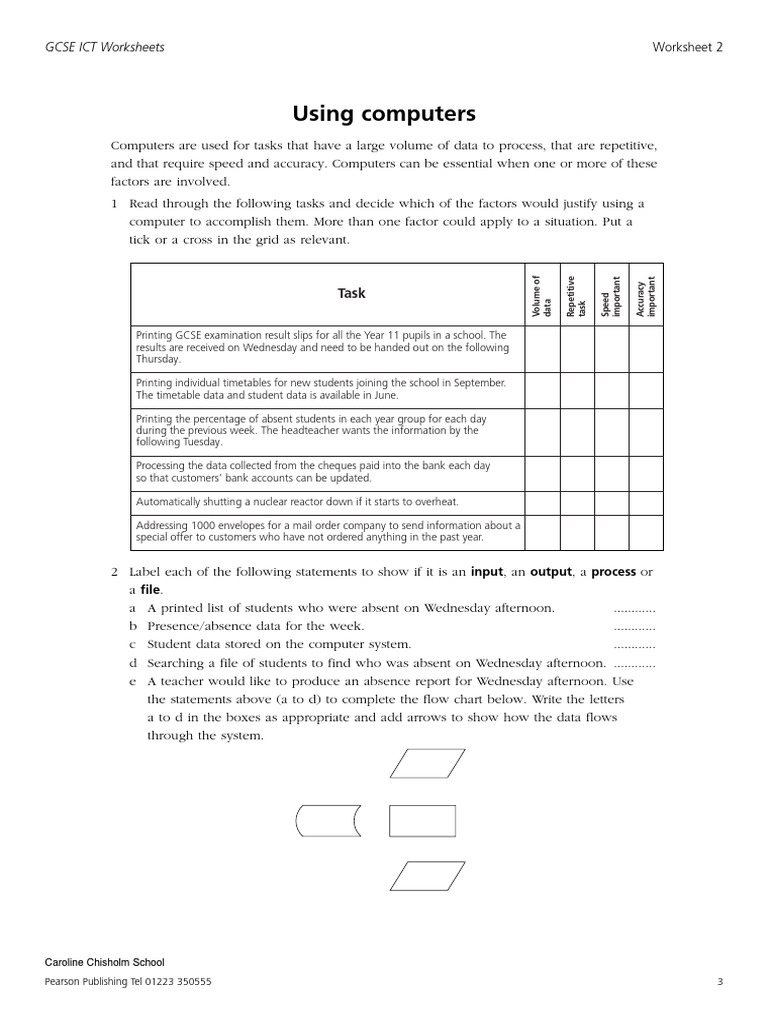 3 Extracted ST GCSE ICT Worksheets | PDF | Computer Data Storage ...