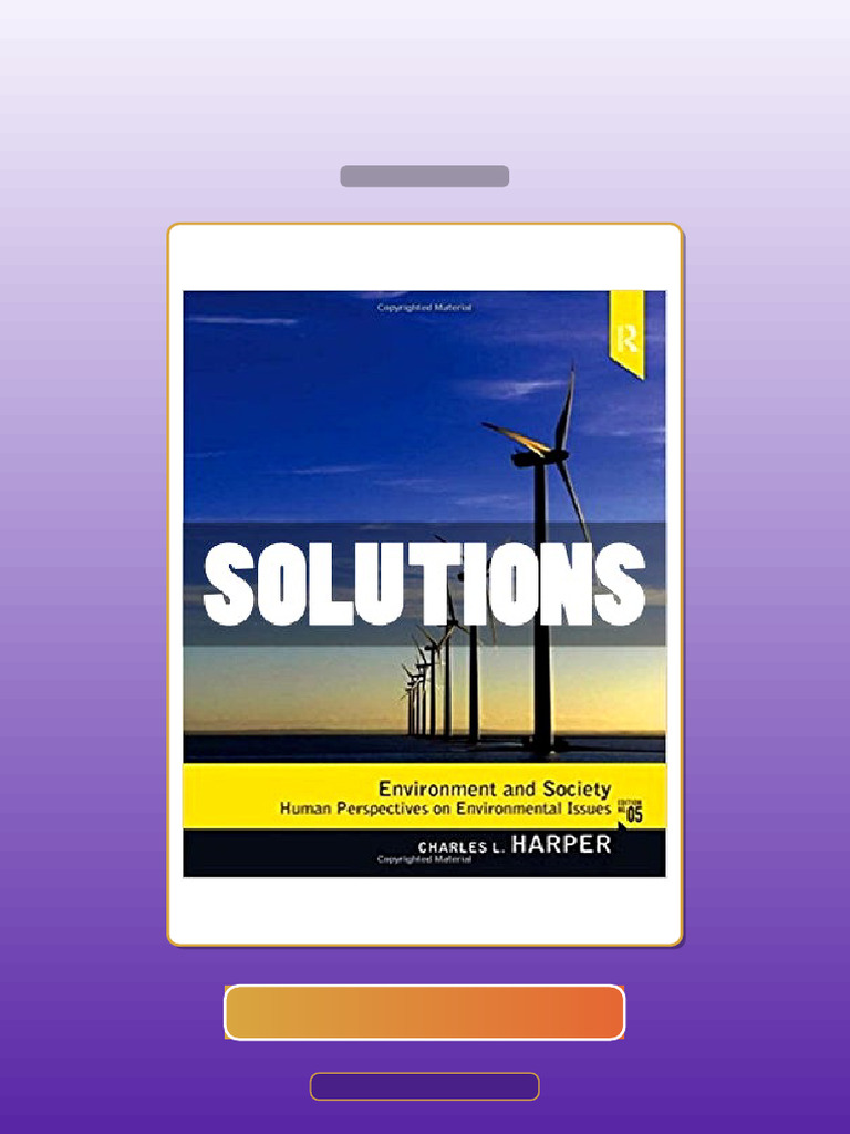 Test Bank for Environment and Society Human Perspectives on ...