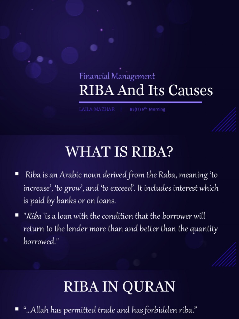 RIBA and Its Causes | PDF | Financial Transaction | Debt