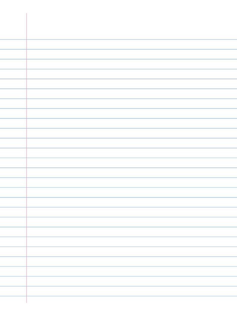 Printable Notebook Paper 01 | PDF