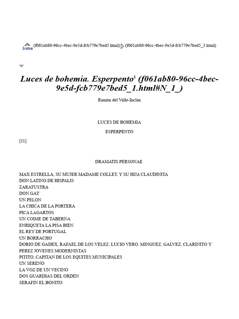 Luces de Bohemia | PDF