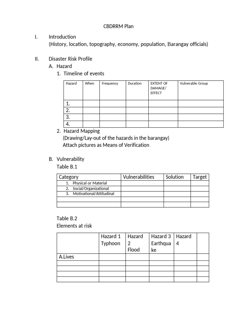 Comprehensive CBDRRM Plan Overview | PDF