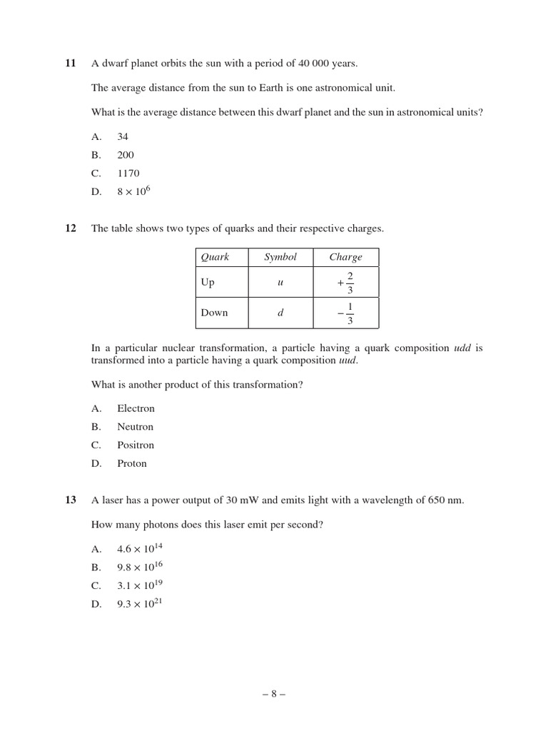 Physics Projectiles Question-3A | PDF | Elementary Particle | Sun