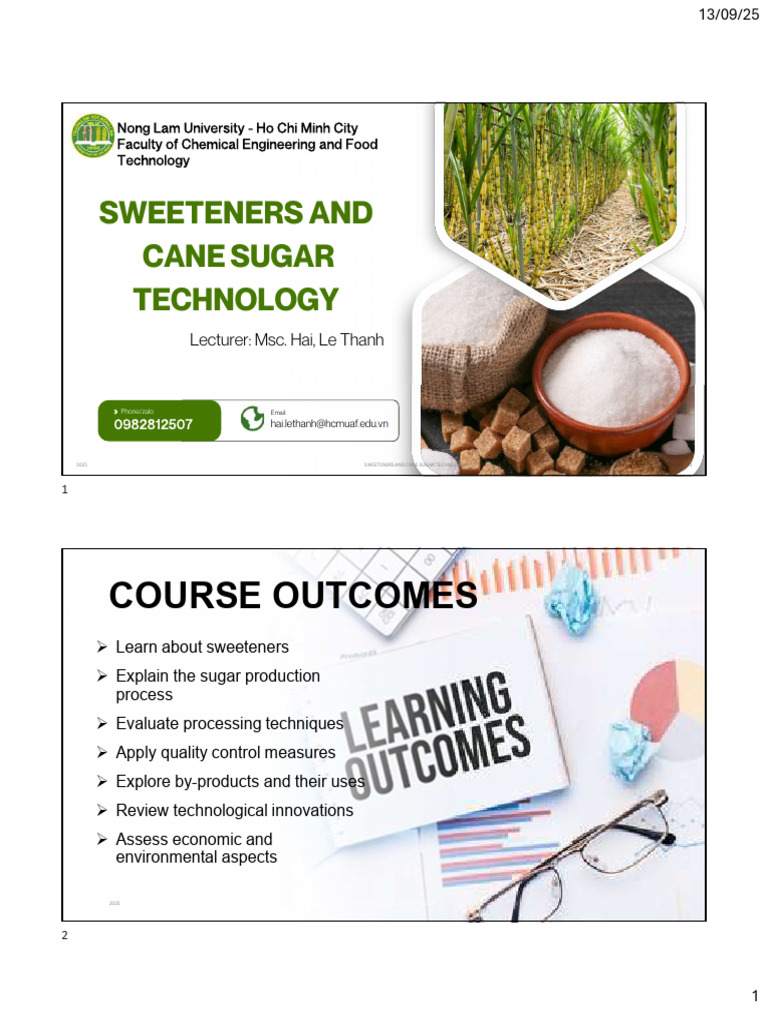 Sweeteners and Cane Sugar Technology | PDF | Sugar Substitute | Fructose