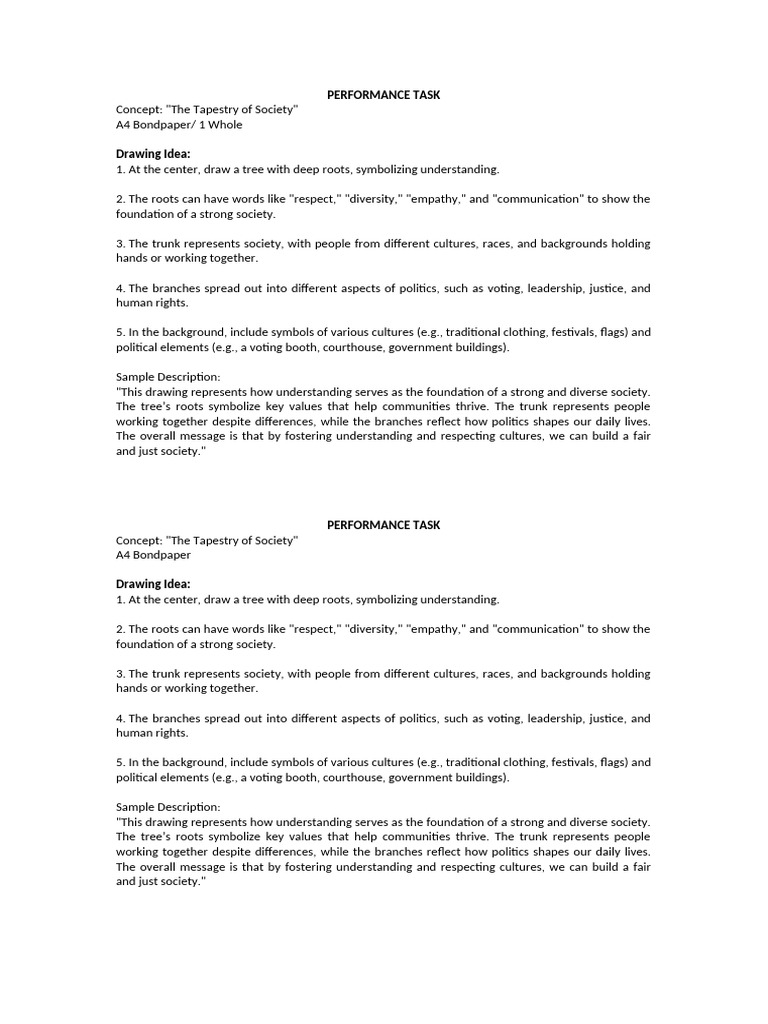 For a Performance Task Drawing About Understanding | PDF