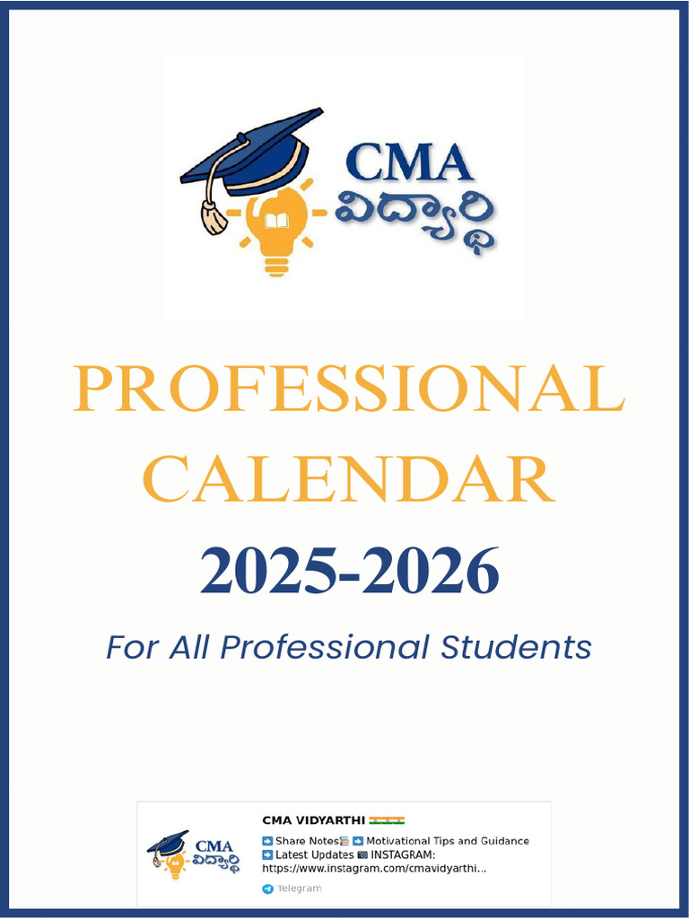Cma Vidyarthi Calendar | PDF