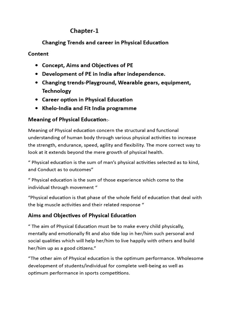 Trends and Careers in Physical Education | PDF | Sports | Physical ...