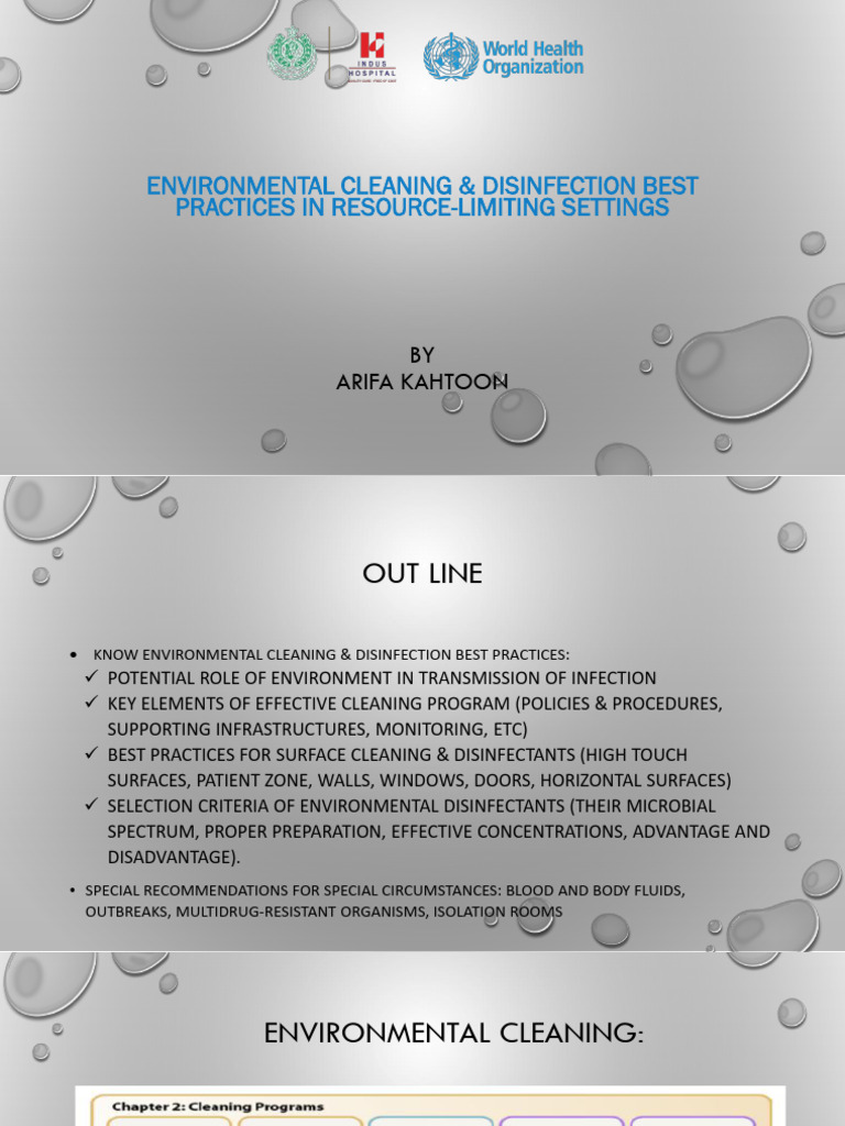 5.Environmental Cleaning and Disinfection for PKLI 2021 WHO | PDF ...