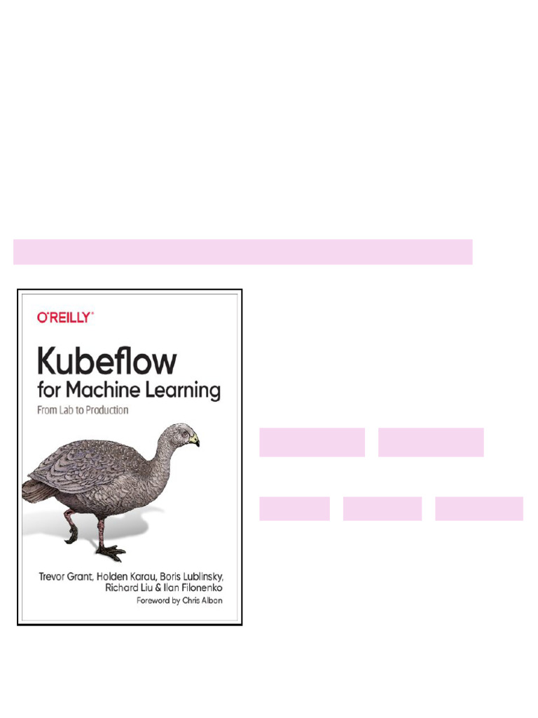 (Ebook) Kubeflow for Machine Learning: From Lab to Production by Trevor ...