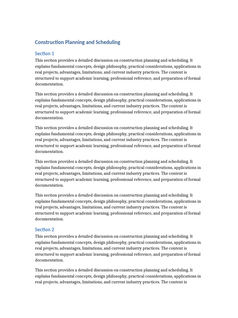 Document 14 Construction Planning and Scheduling | PDF | Design | Concept