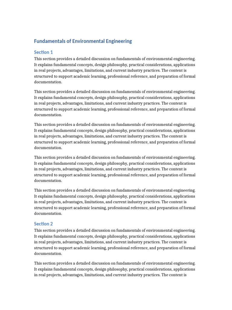 Environmental Engineering Fundamentals Guide | PDF | Design | Concept