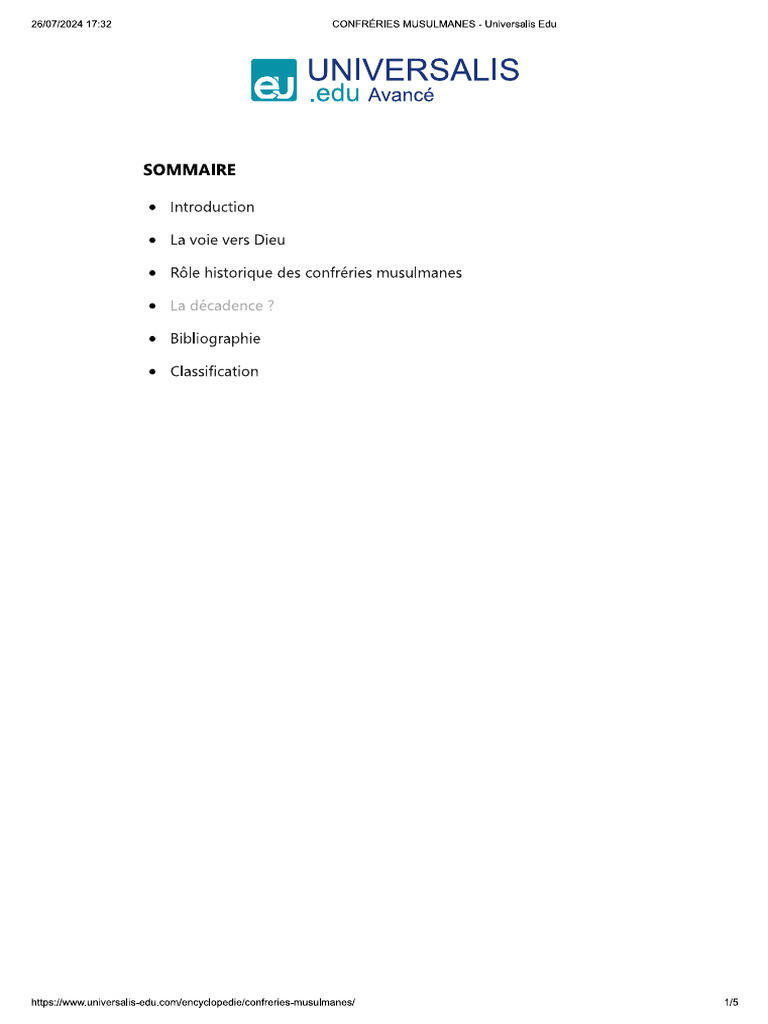 Confréries musulmanes | PDF