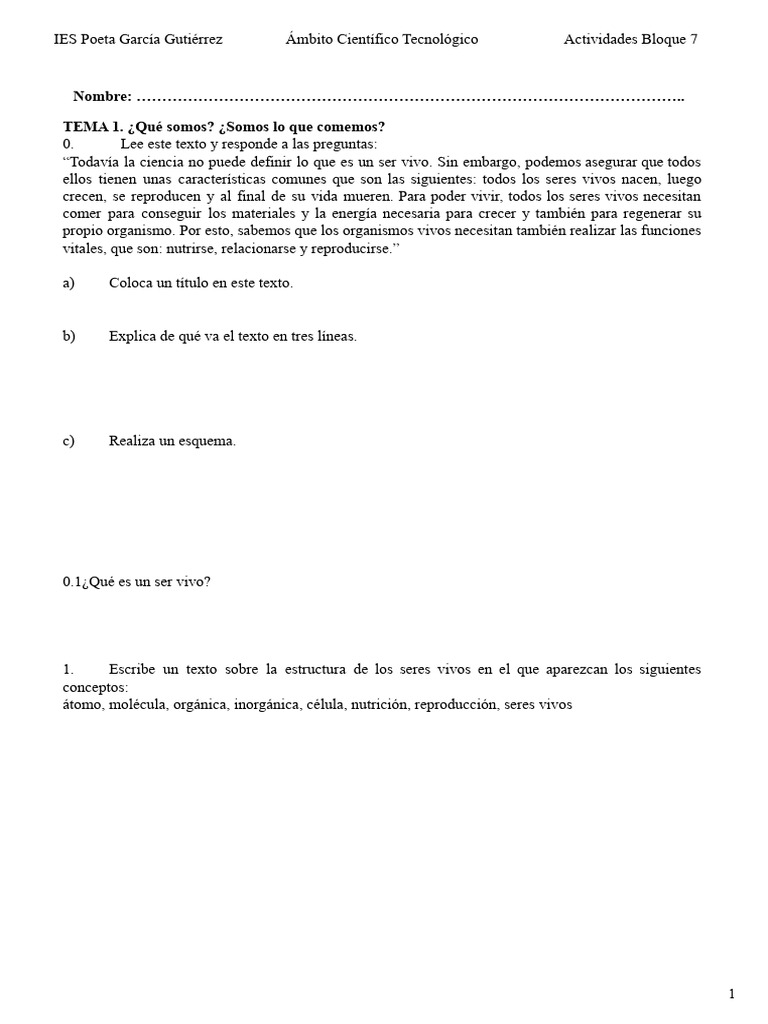 Copia de actividades bloque7(1) | PDF | Aceite de oliva | Petróleo