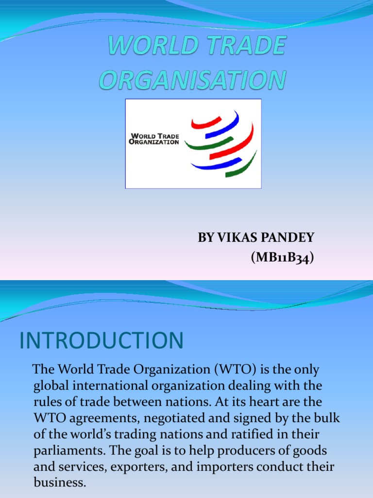 Introduction On World Trade Organisation | PDF | World Trade ...