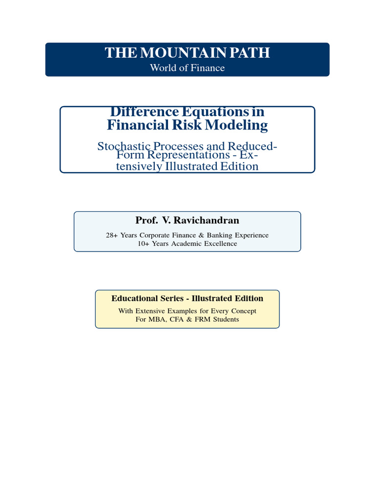Financial Risk Modeling with Difference Equations | PDF | Economic ...