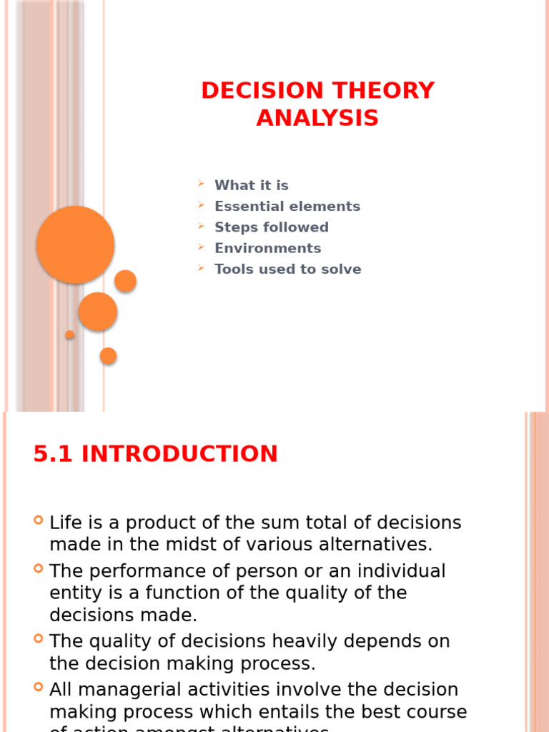 Decision Theory Notes | PDF | Applied Mathematics
