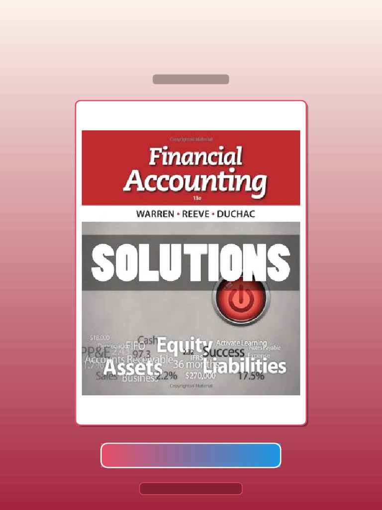 Test Bank for Financial Accounting 13th Ed Warren | PDF | Multiple ...