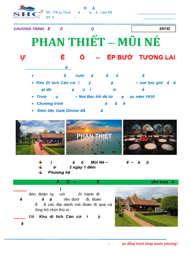 1. PHAN THIẾT - SA LÔN 2N1D - 02 | PDF