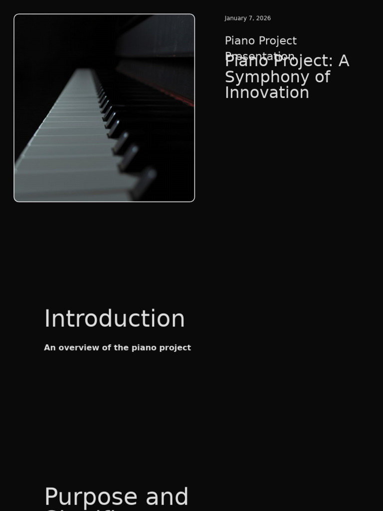Presentation - Piano Project A Symphony of Innovation | PDF | Piano