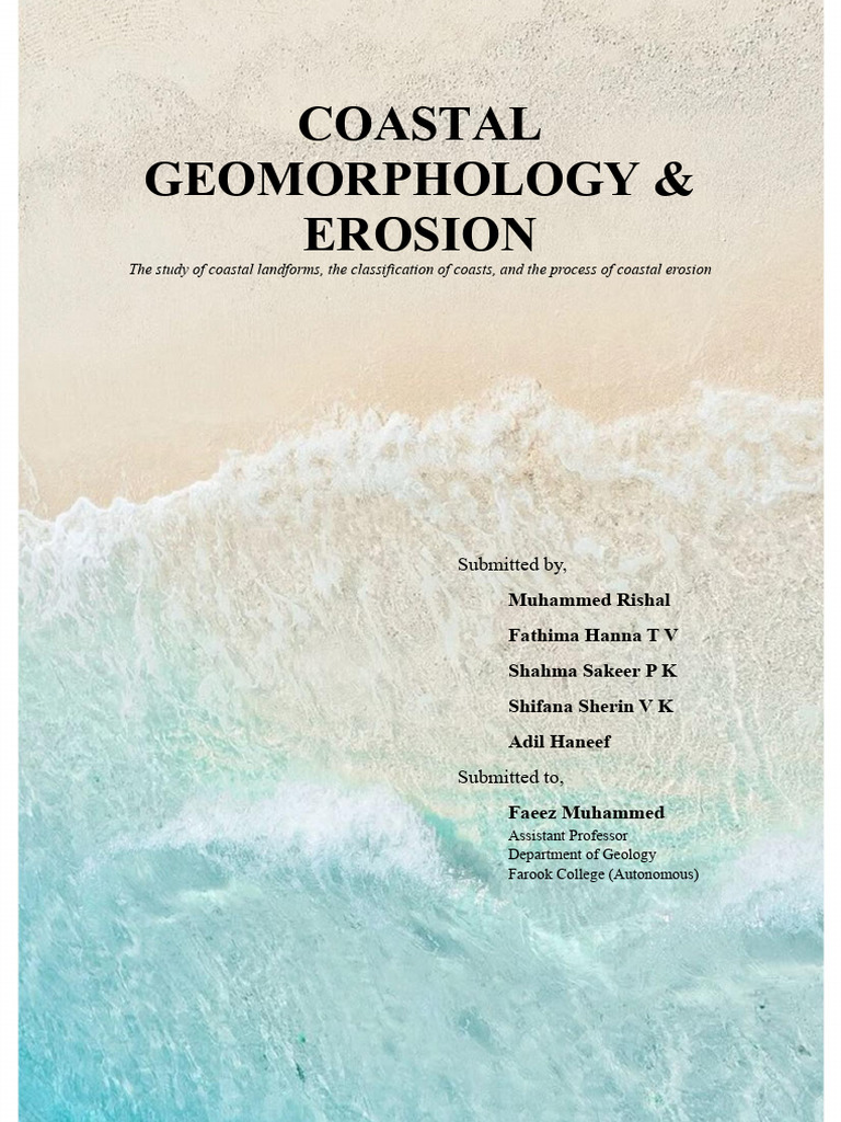 COASTAL GEOMORPHOLOGY ASSIGNMENT (1) | PDF | Coast | Erosion