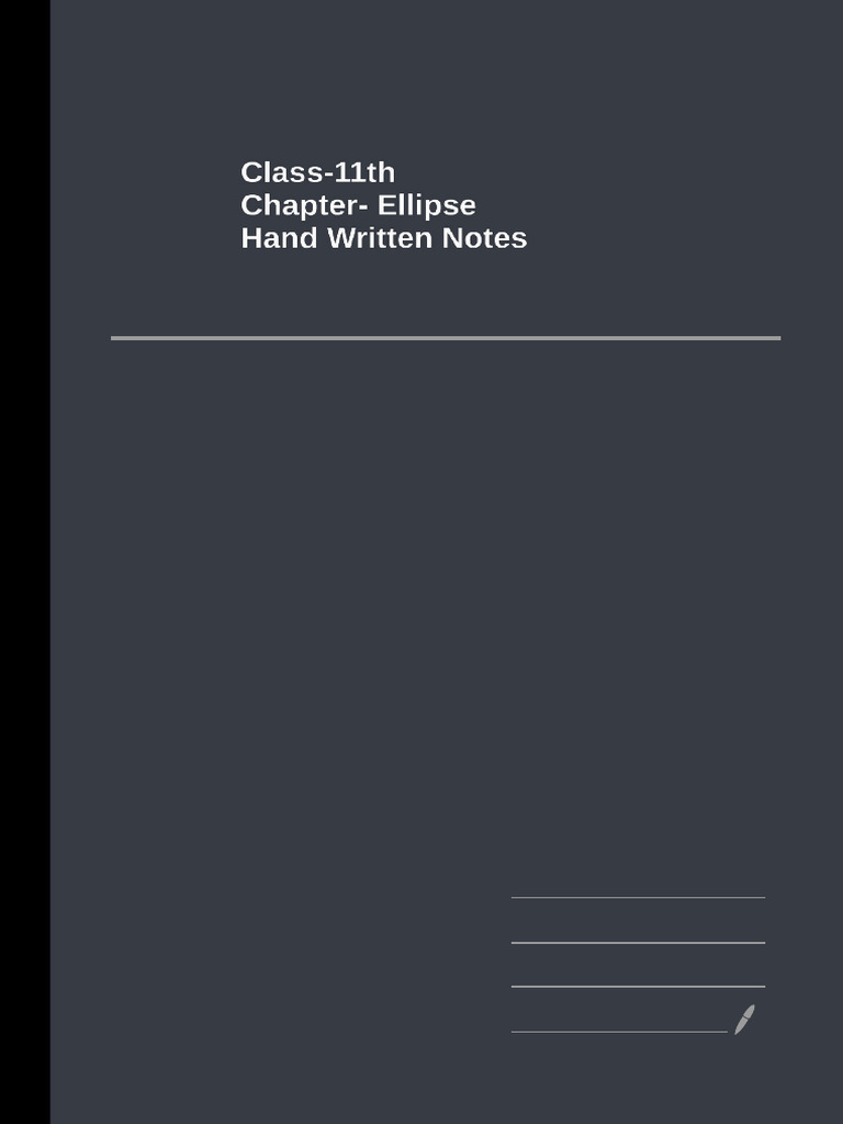Ellipse Handwritten Notes | PDF