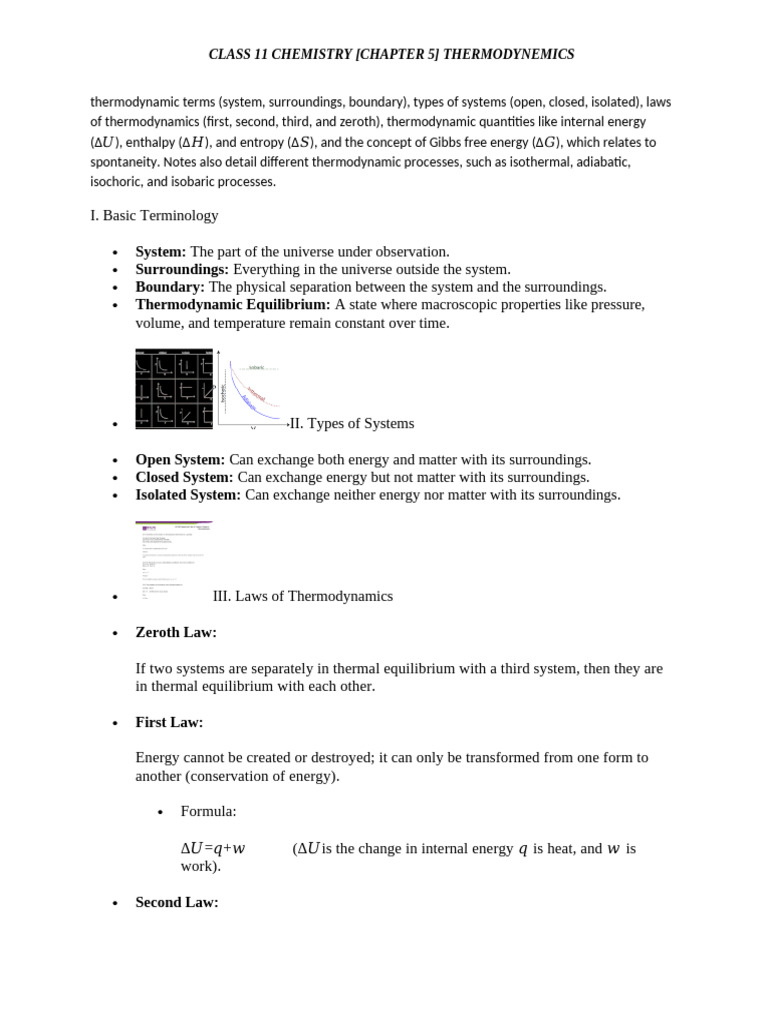 Thermodynamic NOTES | PDF | Thermodynamics | Entropy