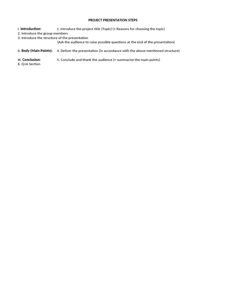 Project Presentation Guidelines | PDF