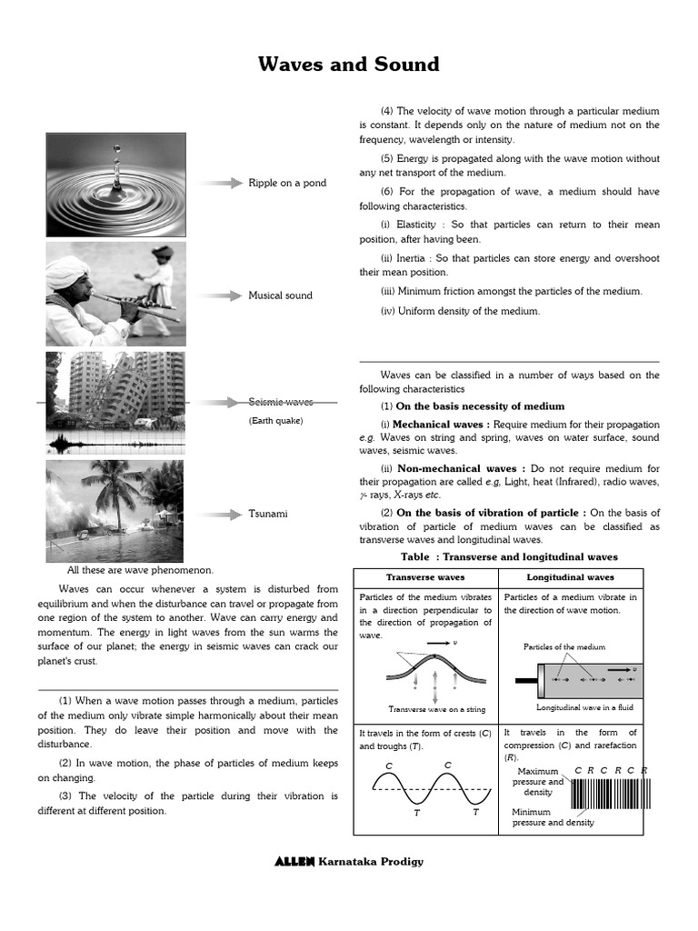 PHY------Wave-Motion-0e3302a4-36e2-4c91-abb8-abd0e12b4c18 | PDF | Waves | Sound