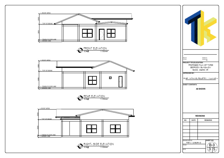 Tblock - Cad Page 3 Elev 1 | PDF