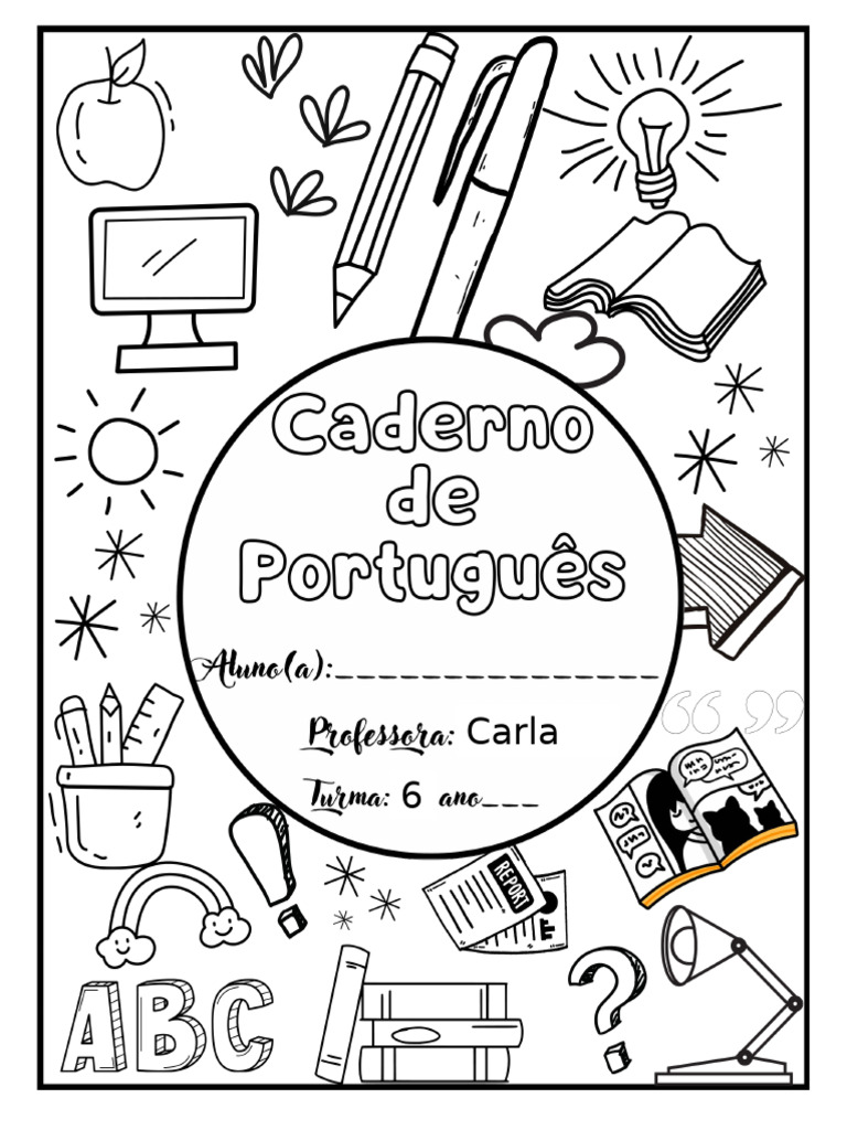Capa Caderno de Portugues 75 Cópias | PDF
