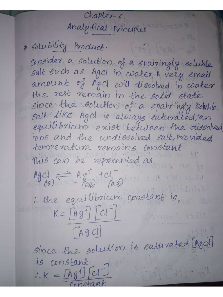 Analytical Principles.S2 Chem | PDF