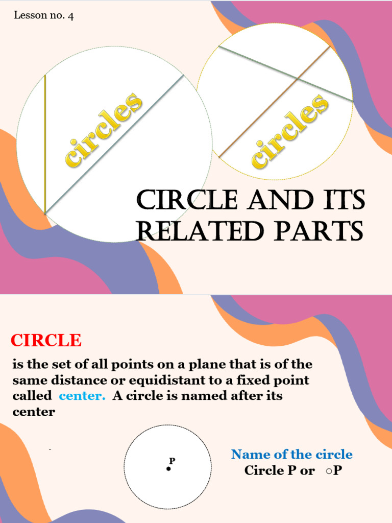 Lesson No. 3. Circle and Its Related Parts | PDF