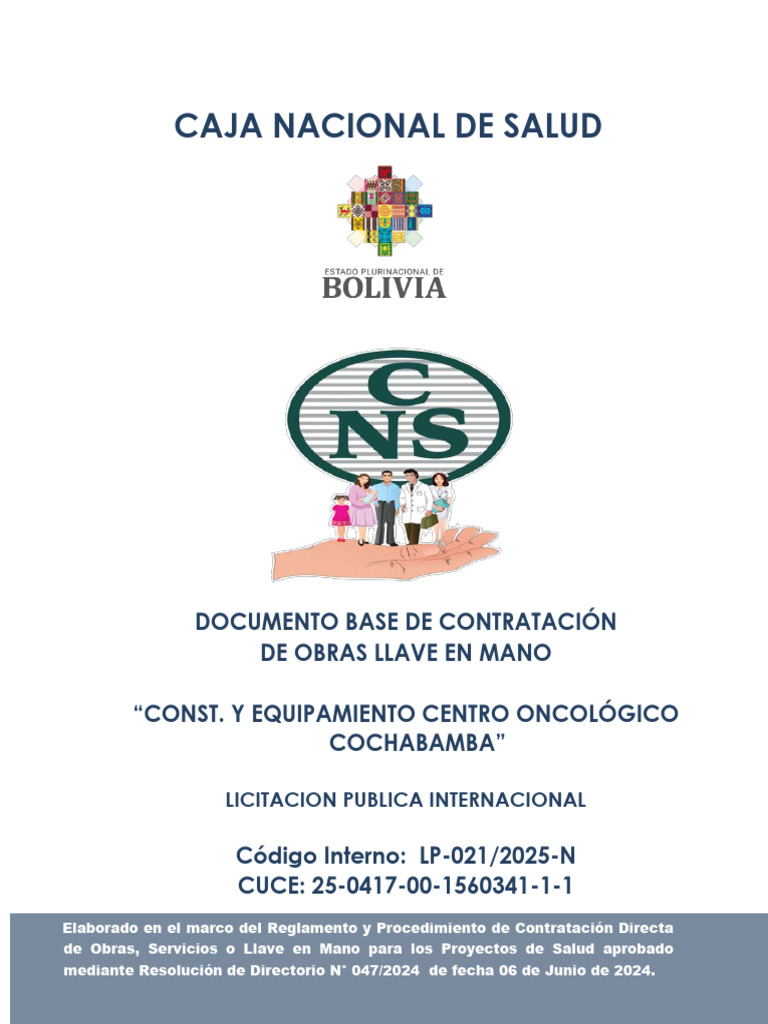 002. Dbc Del Proceso. Obra. Cbba | PDF | Bancos | Hospital