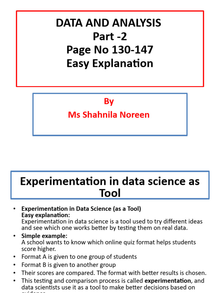 Experimentation in Data Science Explained | PDF | Experiment | Data ...