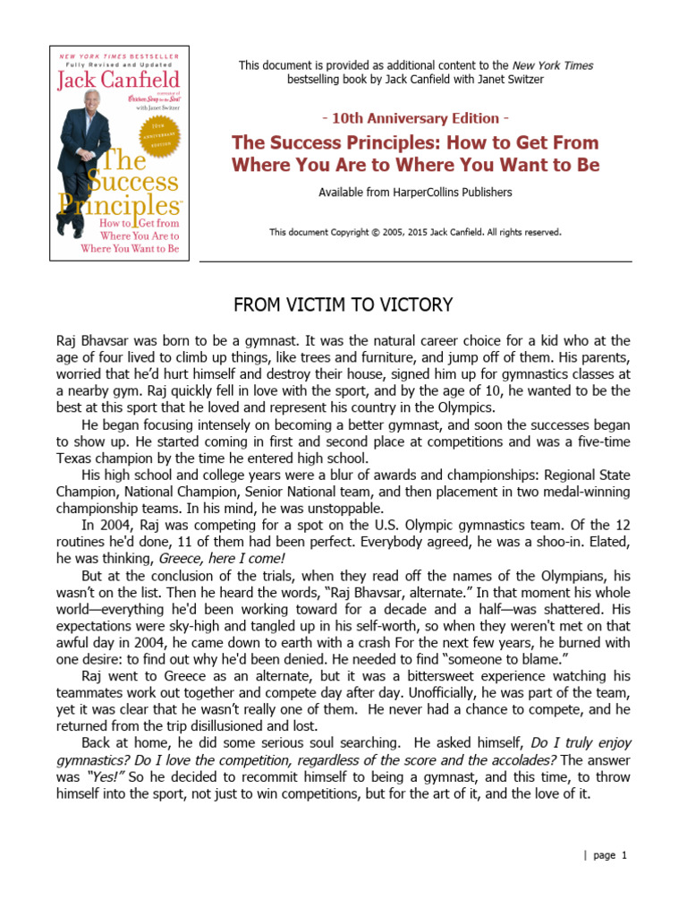 1 Success Principles-Rajbhavsar | PDF