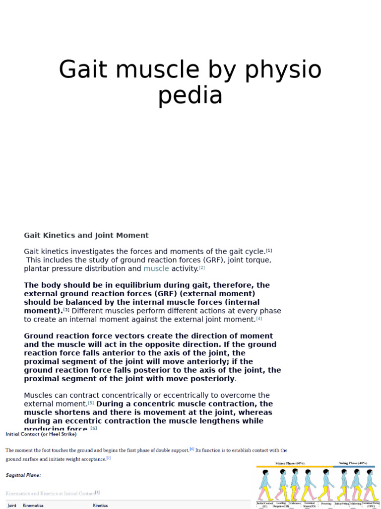 Gait Muscle by Physio Pedia | PDF