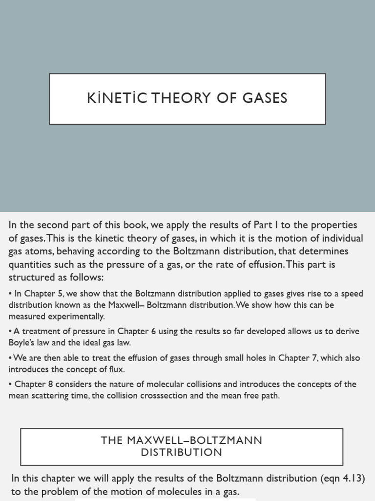 Kinetic Theory of Gases Explained | PDF | Gases | Physical Phenomena